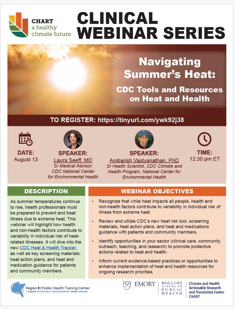 Recording available – CHART Webinar Series: CDC Tools and Resources on ...