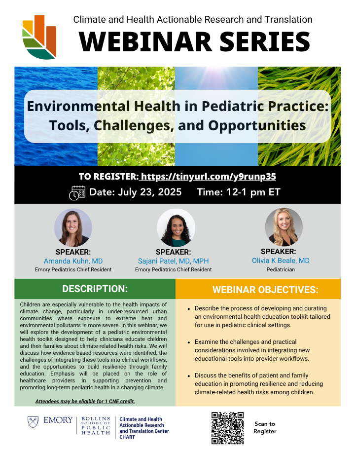 CHART Webinar Series – Environmental Health in Pediatric Practice | CHART