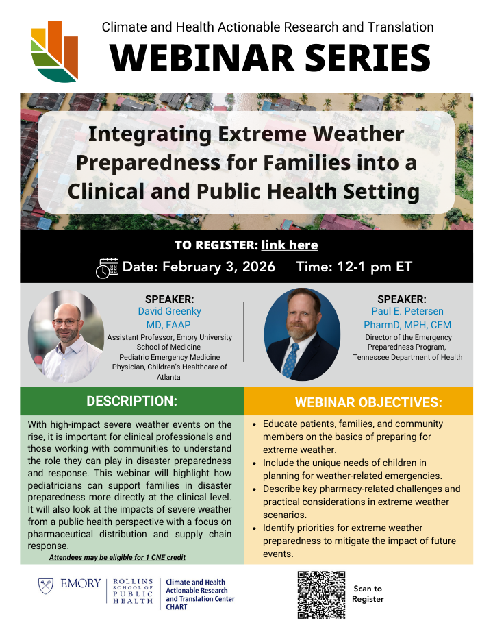 CHART Webinar Series – Integrating Extreme Weather Preparedness for ...